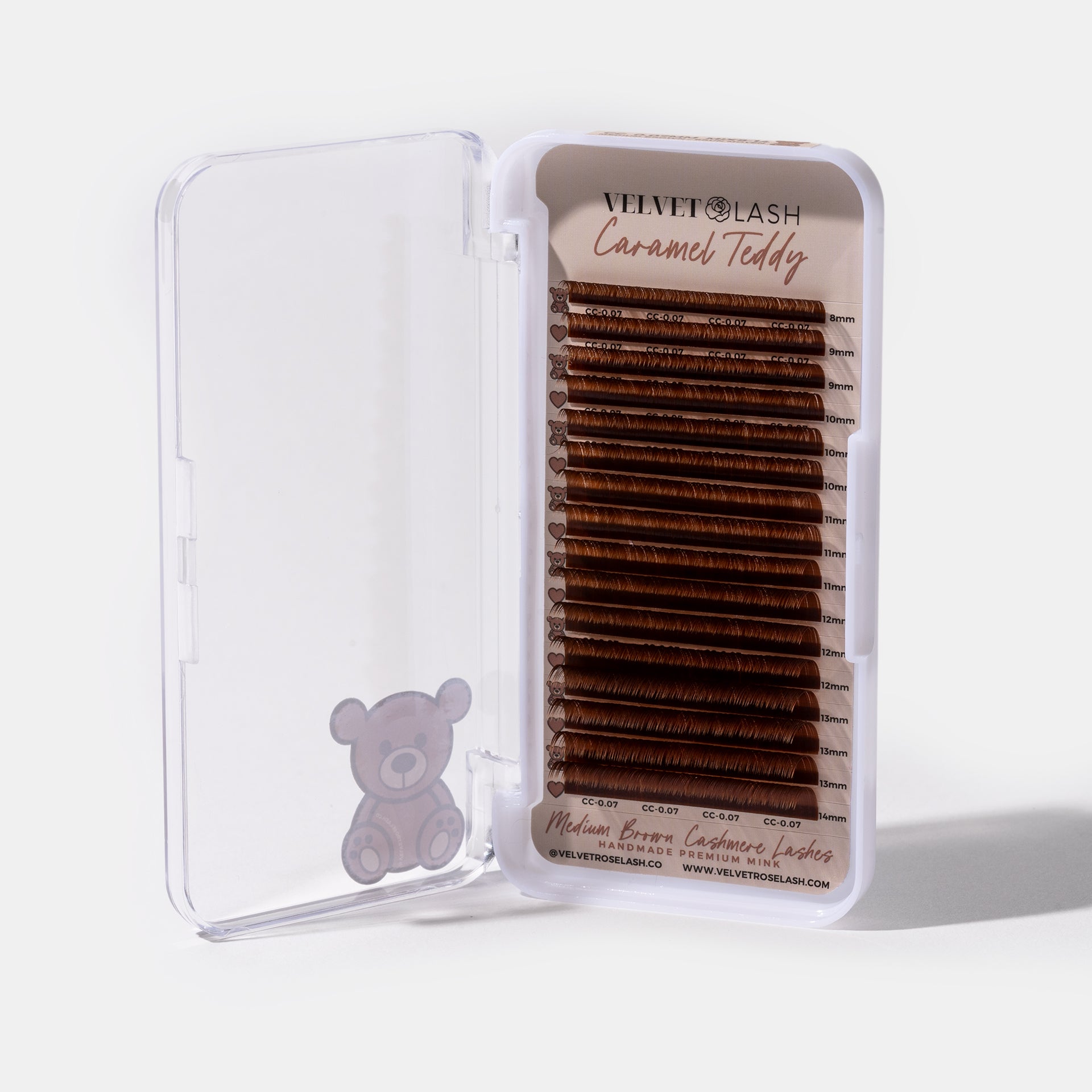 Medium Brown Caramel Lashes - Teddy Bear Collection🧸 – Velvet Rose Lash